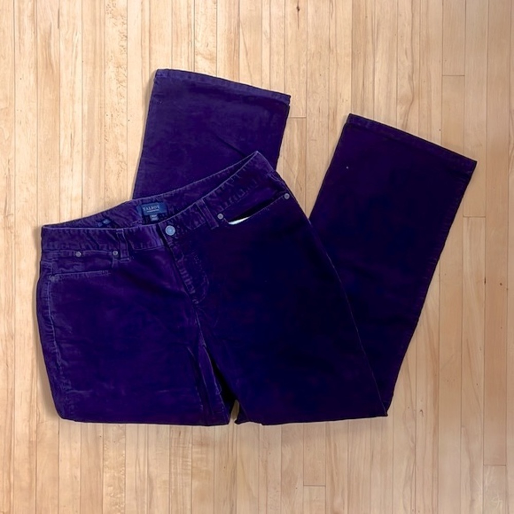 Talbots Curvy Fit Purple Corduroy Pants Size 14wp (Wo… - Gem